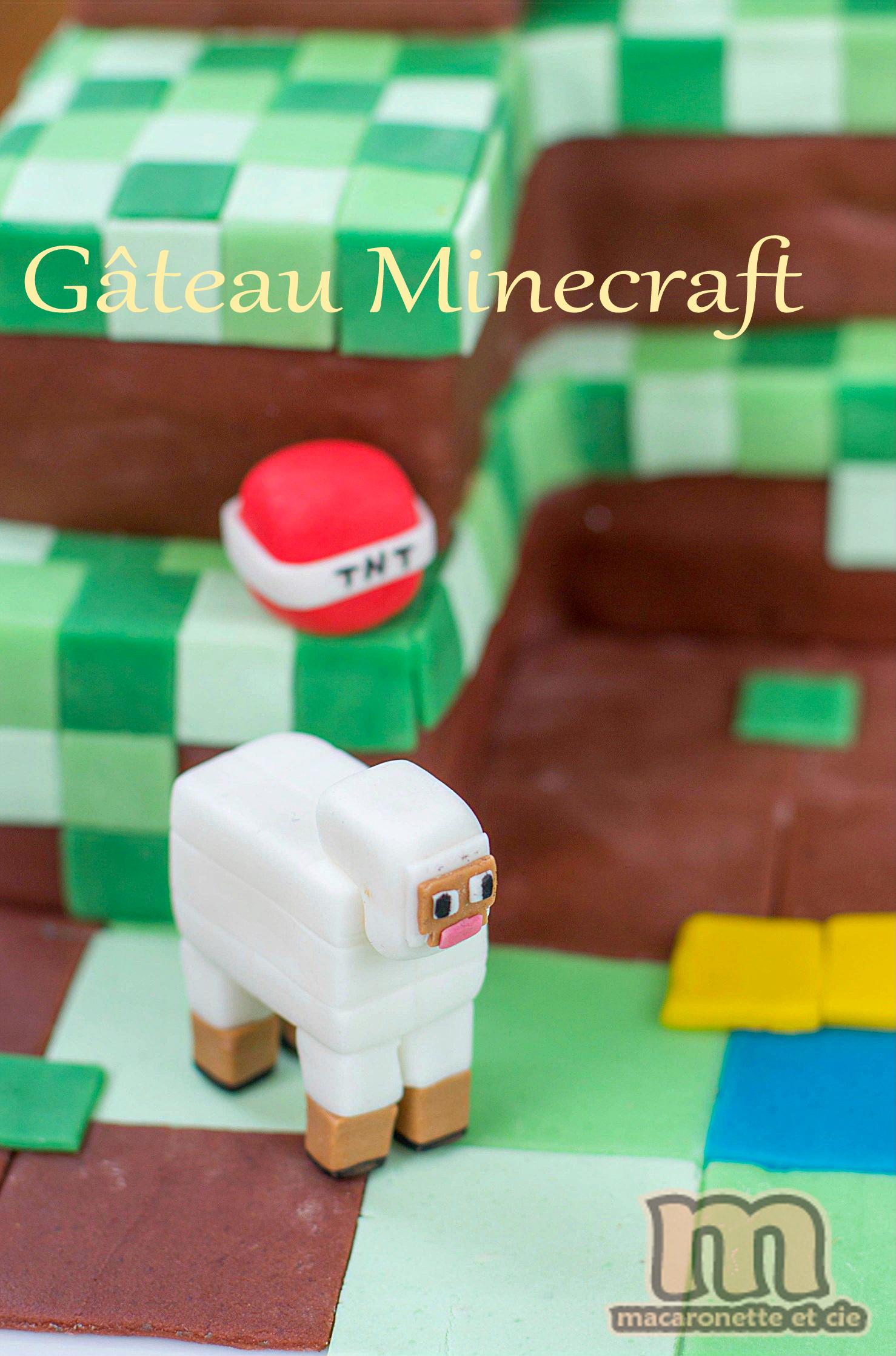 Gâteau Minecraft - Macaronette et cie