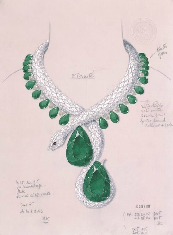 Cartier necklace in the form of a serpent Alain.R.Truong