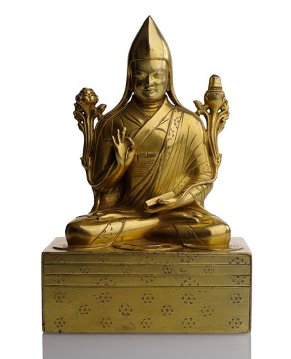 A very rare gilt-bronze figure of the Fifth Bogd Lobsang Tsultrim Jikme ...