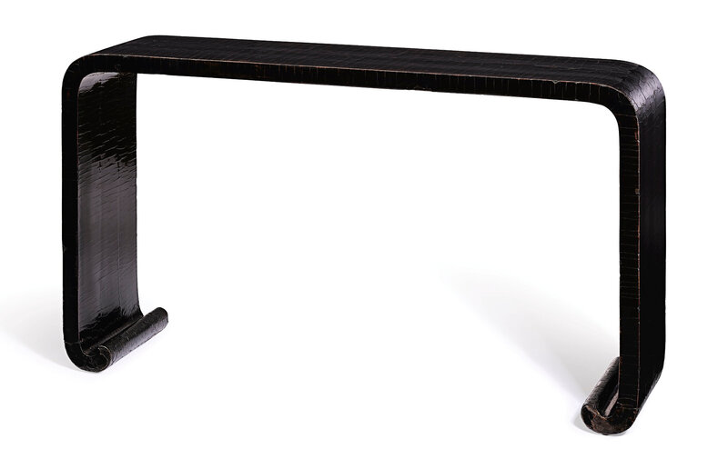 A rare black lacquer corner-leg altar table, Ming dynasty - Alain.R.Truong