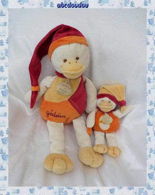 Doudou Peluche Canard Gédéon Avec Son Bébé Doudou Et Compagnie - abcdoudou