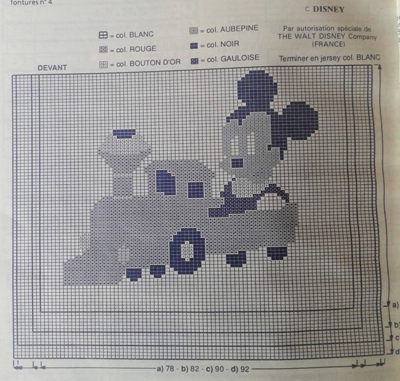 Grilles Mickey, Minnie (bébé) partie 2 - les tricots de Gigi