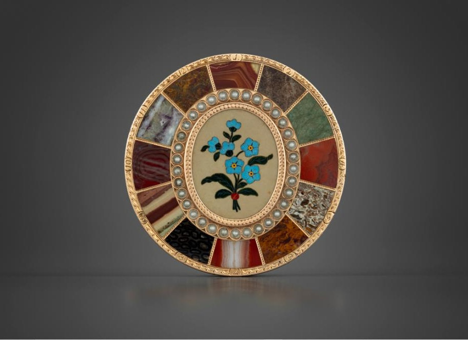 Johann Christian Neuber, A Gold Box set with 57 Numbered Gemstones, c ...