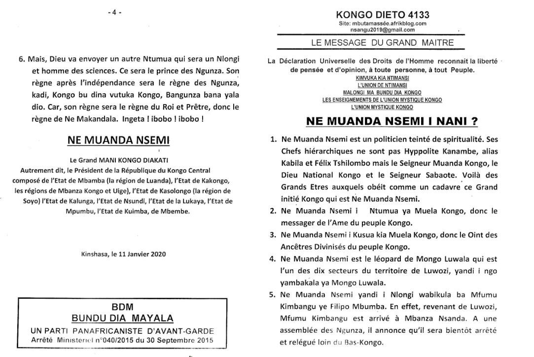 KONGO DIETO 4133 : NE MUANDA NSEMI I NANI ? - MADININA BUNDU DIA KONGO ...
