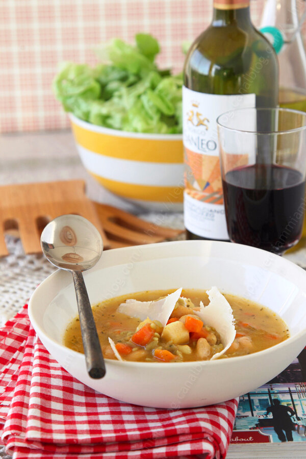 Soupe minestrone aux haricots blancs (option sans gluten) - le miam ...