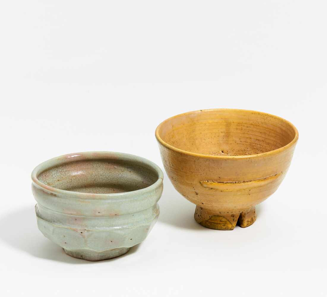 A Goshomaru chawan & A Ichimonji chawan in Korean style, Japan or Korea ...