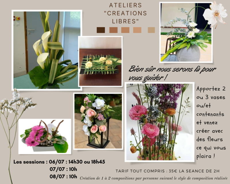 NOUVEAU : DES ATELIERS CREATION LIBRE ! - L'ATELIER FLOR