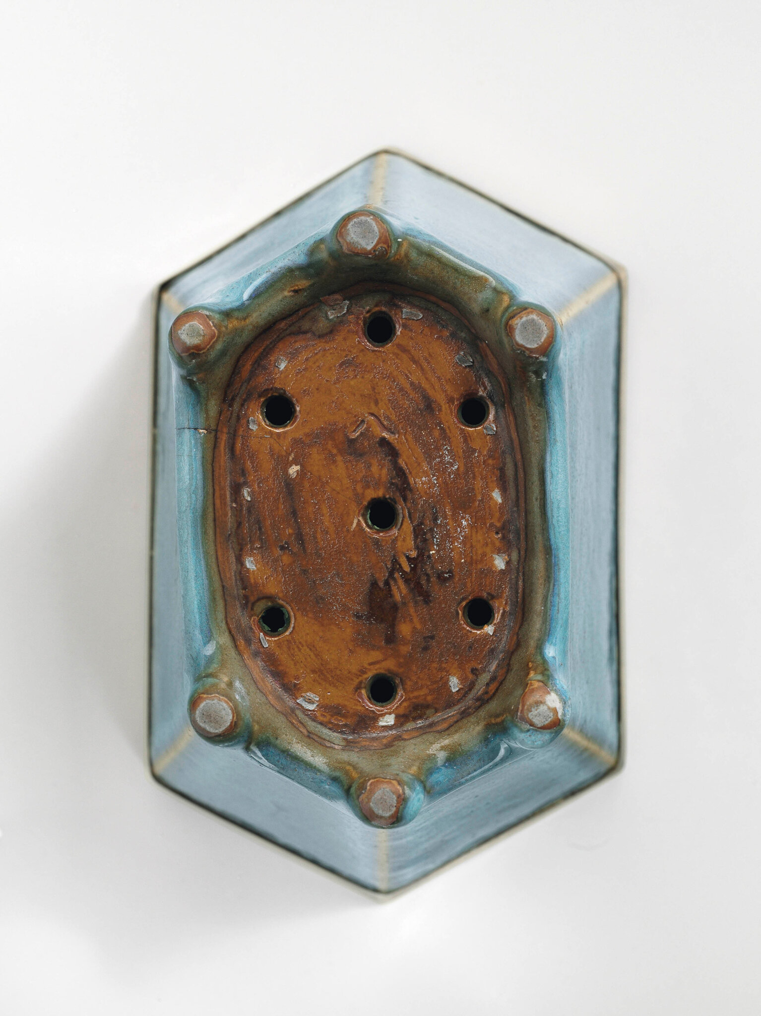 A very rare 'numbered' Junyao hexagonal flower pot, Yuan-early Ming ...