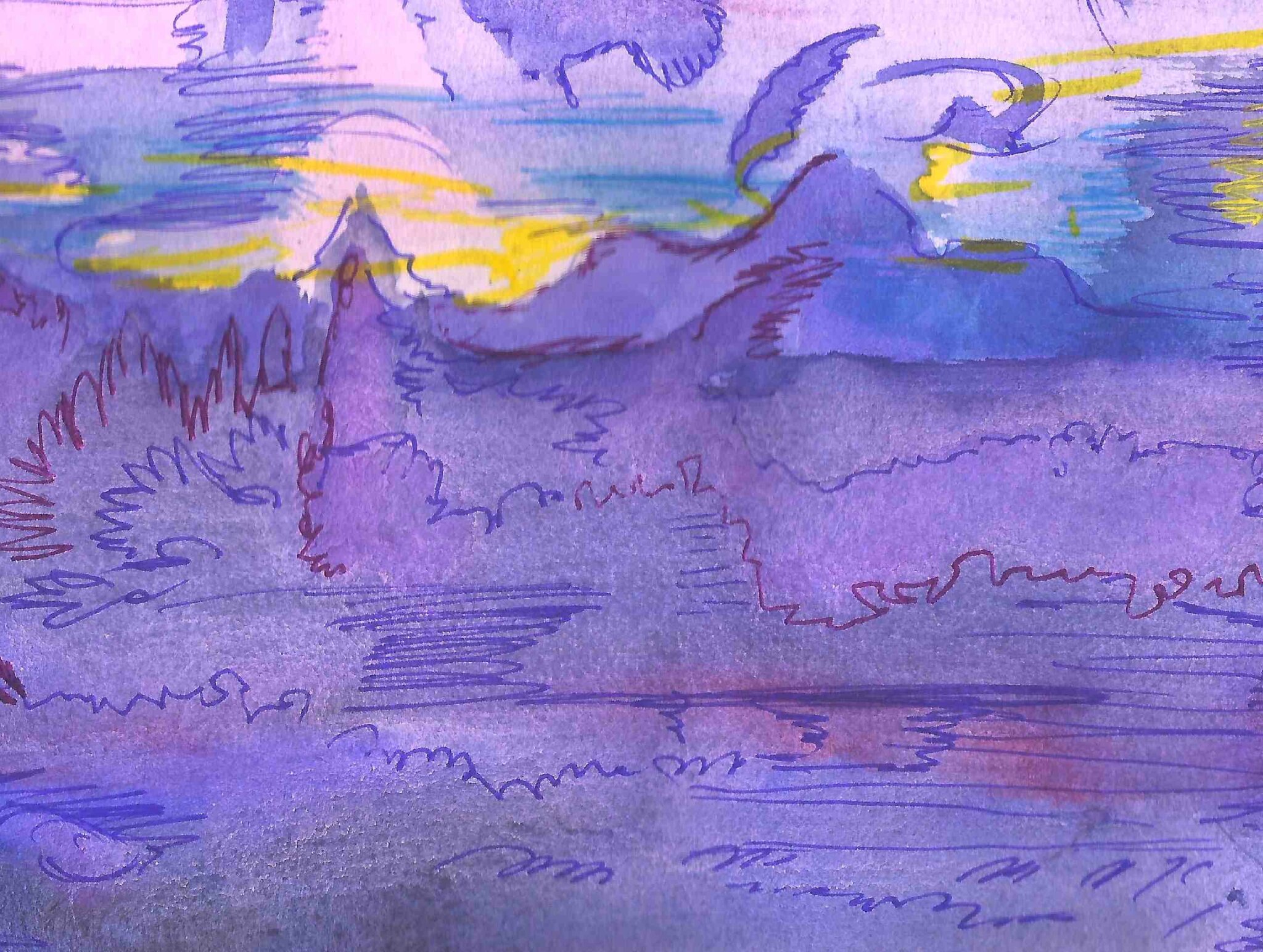 Défi art journal : le violet - avecanniefrançoise