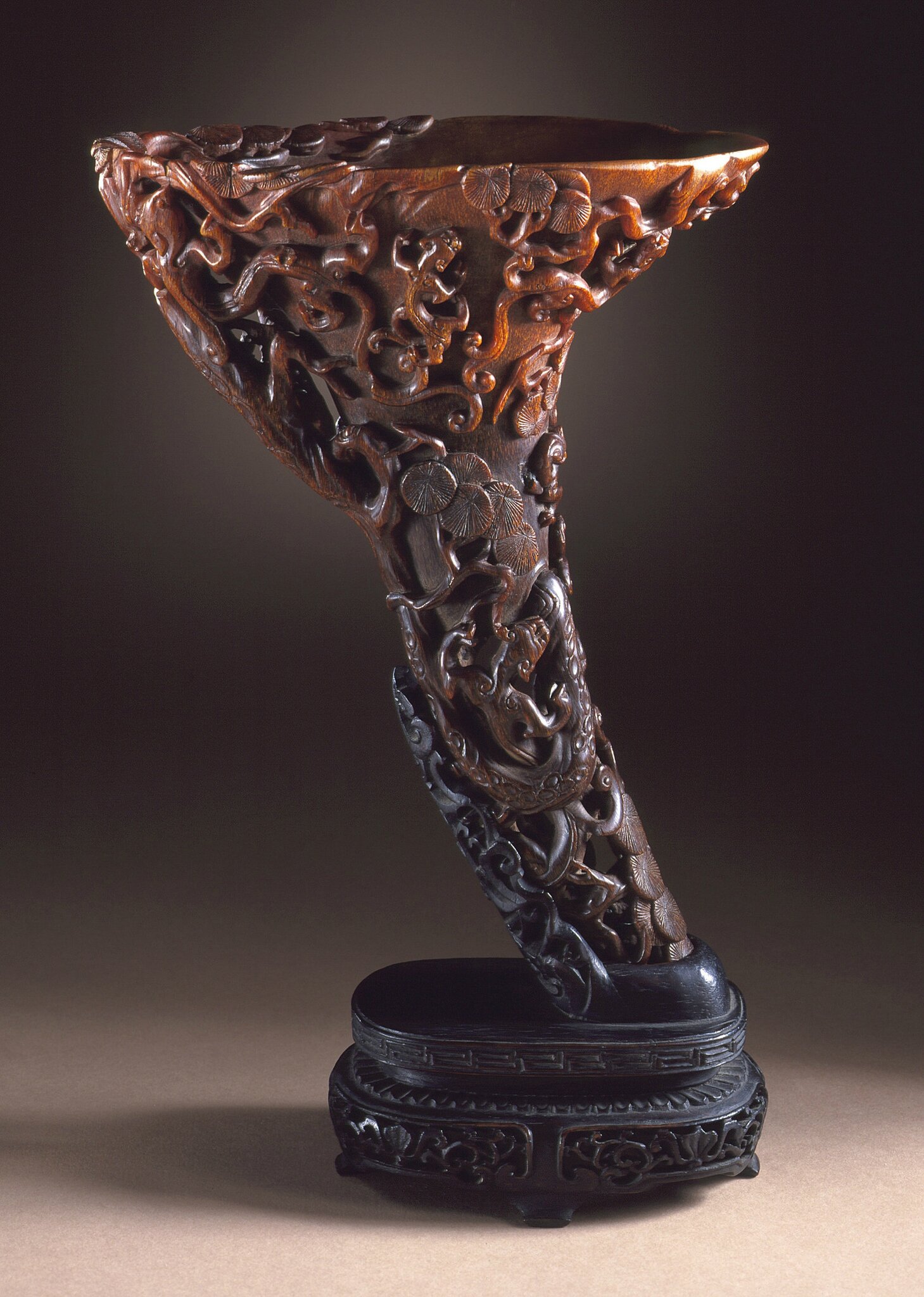 Cup (Guang) with Dragons and Pine Trees, China, late Ming dynasty ...