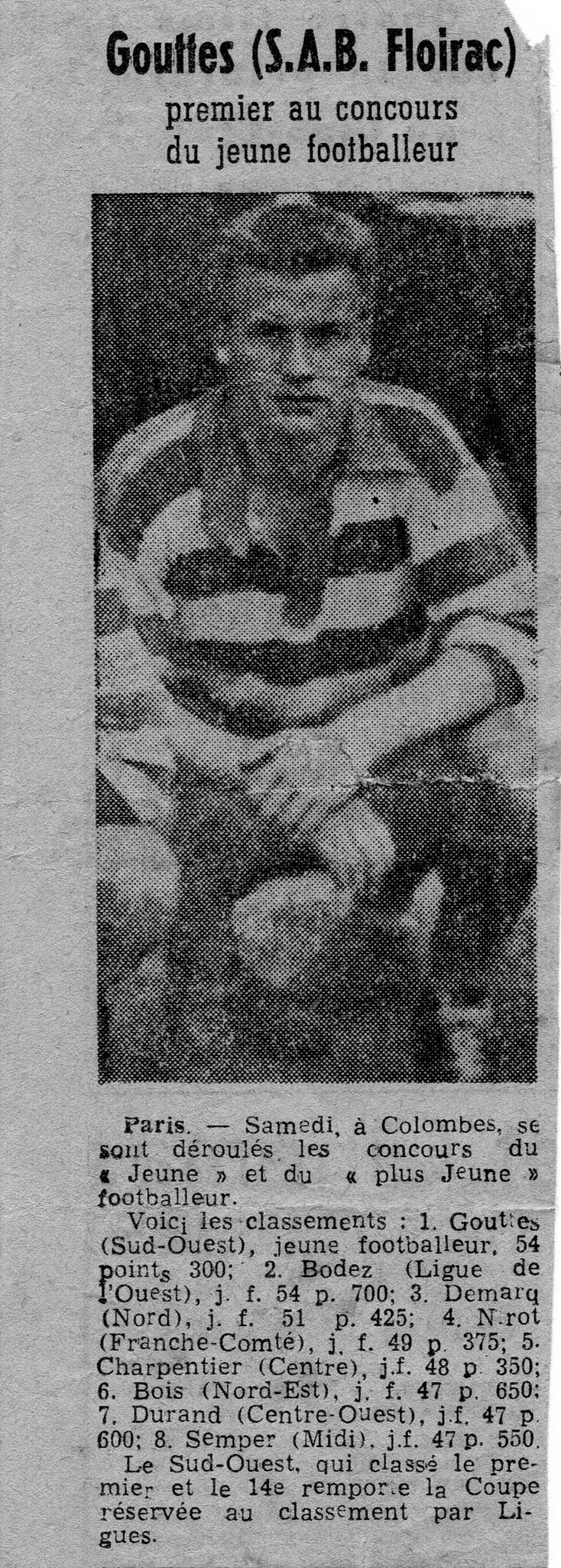 Guy Gouttes - les enfants de Léo et de Lébas de Garonne