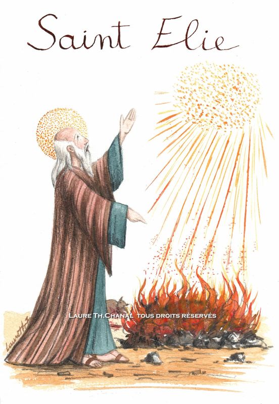 Aquarelle du saint prophète Elie - Dessine-moi...